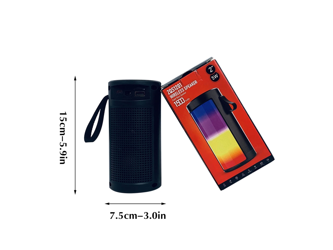 Coluna portáteis sem fio Bluetooth Rgb luzes LED 4 modos de ritmo ...