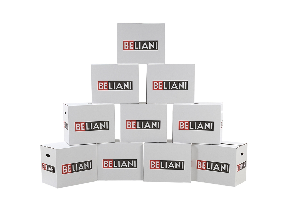 Conjunto de 10 Caixas com Logótipo BELIANI 55 X 35 X 45 Cm 55x35x45 ...