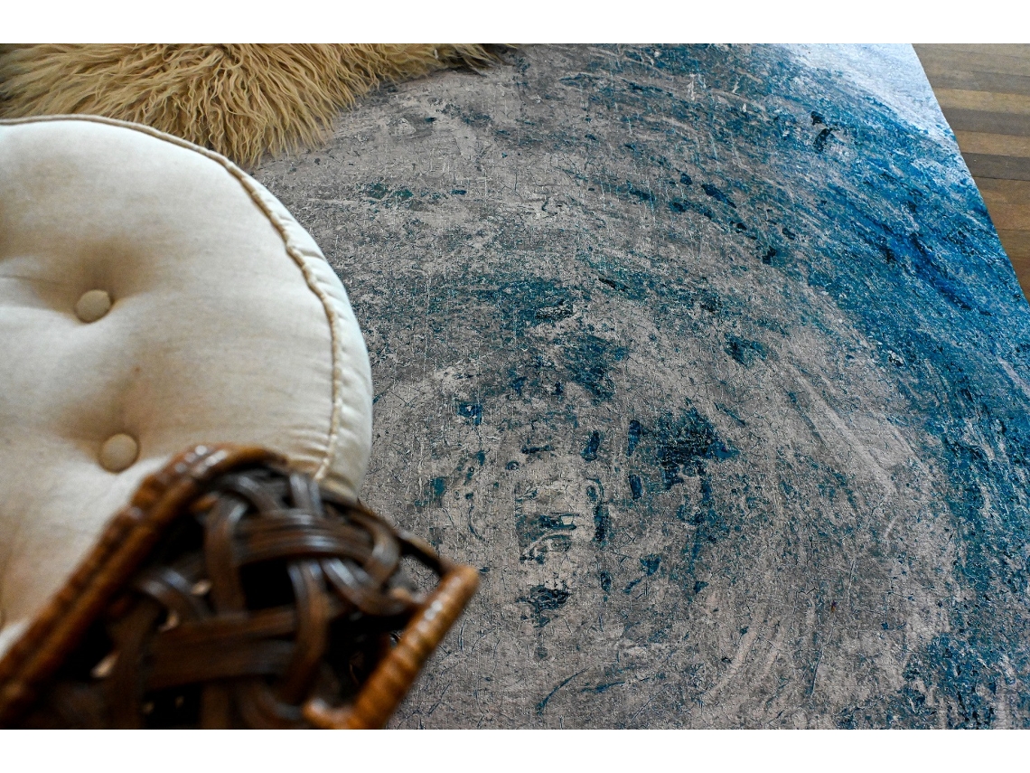 Tapete JACKIE AND THE FISH Nautilus (Poliéster - Azul - 120 x 170 cm ...