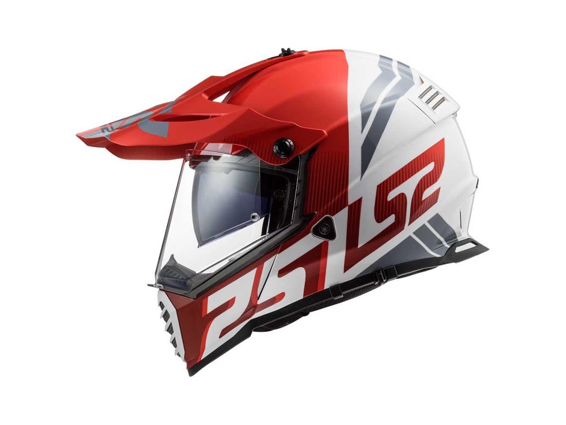 Capacete de Motocross LS2 Mx436 Pioneer Evo Evolve Red White (Tam: S ...