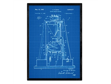 Póster NACNIC de Patente da Máquina de Café. Perda com Design Antigo ...