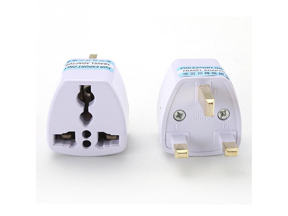 Adaptador de Tomada EU / EUA / AU para UK (Branco) | Worten.pt