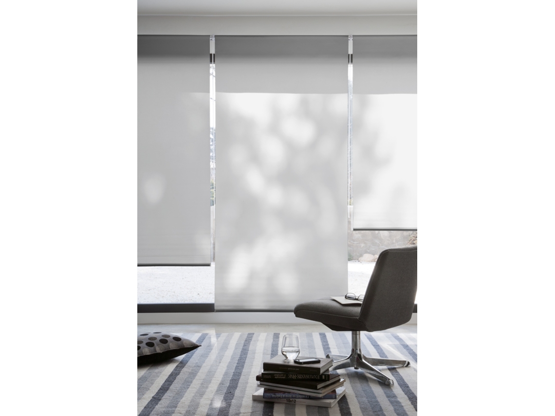 Estore de Rolo Estoralis Liso Translúcido Aral Branco 150 X 230 Cm ...