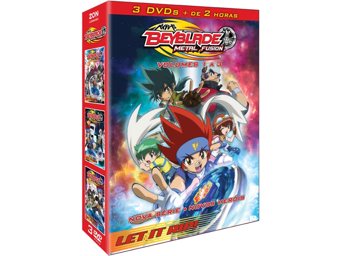 DVD Pack Beyblade Metal Fusion: Volumes 1 + 2 + 3 | Worten.pt
