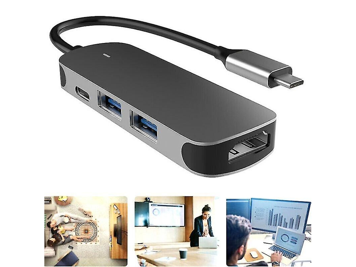 Conector Tipo Hub Pd Usb Multi Hdmi Uhd ELKUAIE Vermelho | Worten.pt