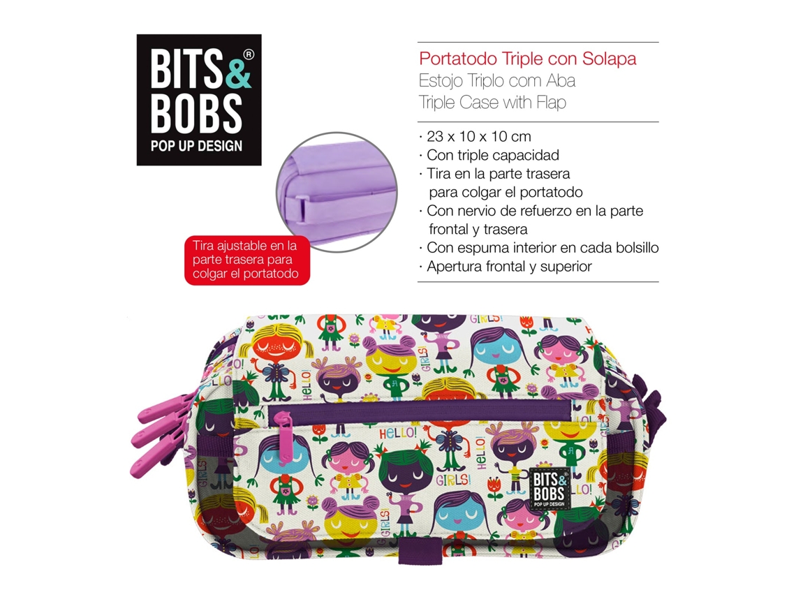 COLEPACK Design Estojo Triplo com Material Escolar Incluído | Worten.pt