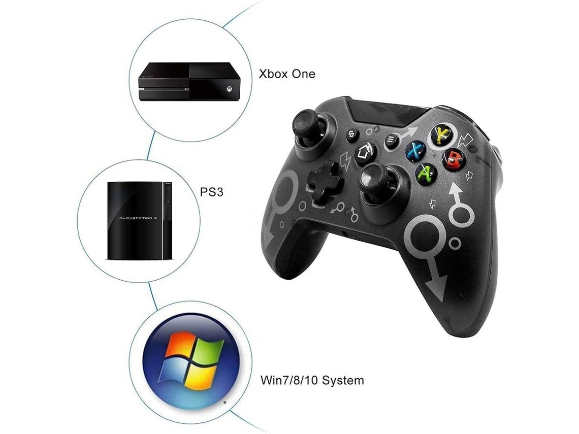 Comando Xbox One S/X ENKERS Gamepad (Wireless - Rosa) | Worten.pt