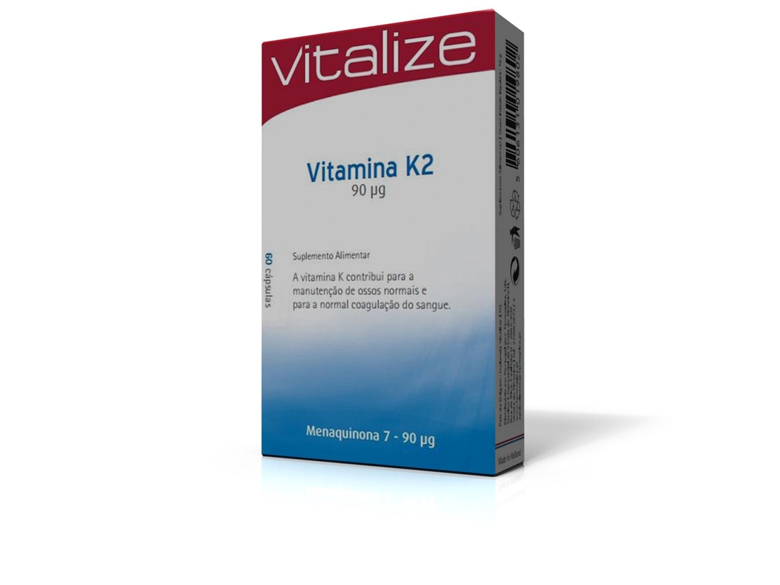 Suplemento Alimentar Vitalize Vitamina K2 90 µg 60 Cápsulas | Worten.pt