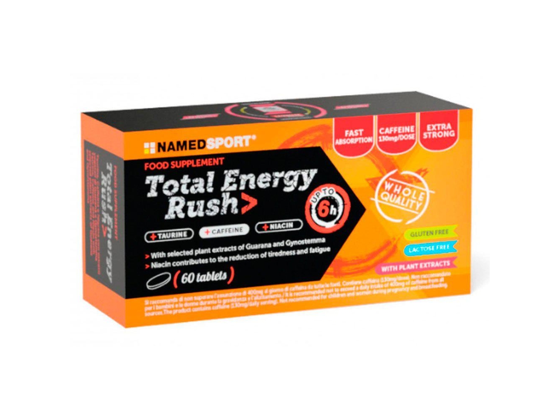 Suplemento Alimentar Dietético NAMEDSPORT Total Energy Rush (60cpr) | Worten.pt