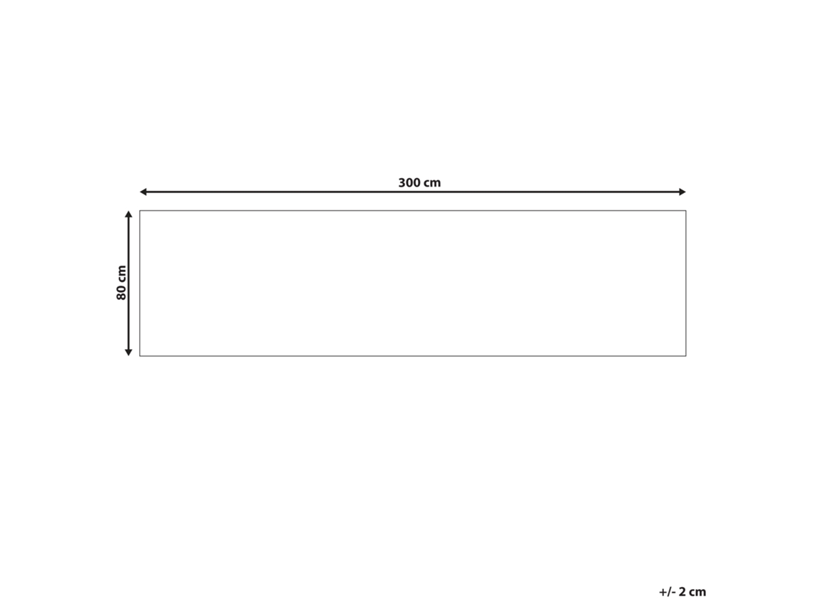 Tapete BELIANI Midalam (Poliéster - Azul - 80 x 300) | Worten.pt