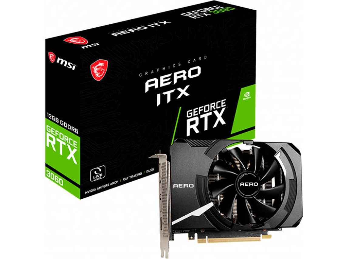 Placa Gráfica MSI Aero RTX 3060 ITX (NVIDIA - 12 GB DDR6) | Worten.pt