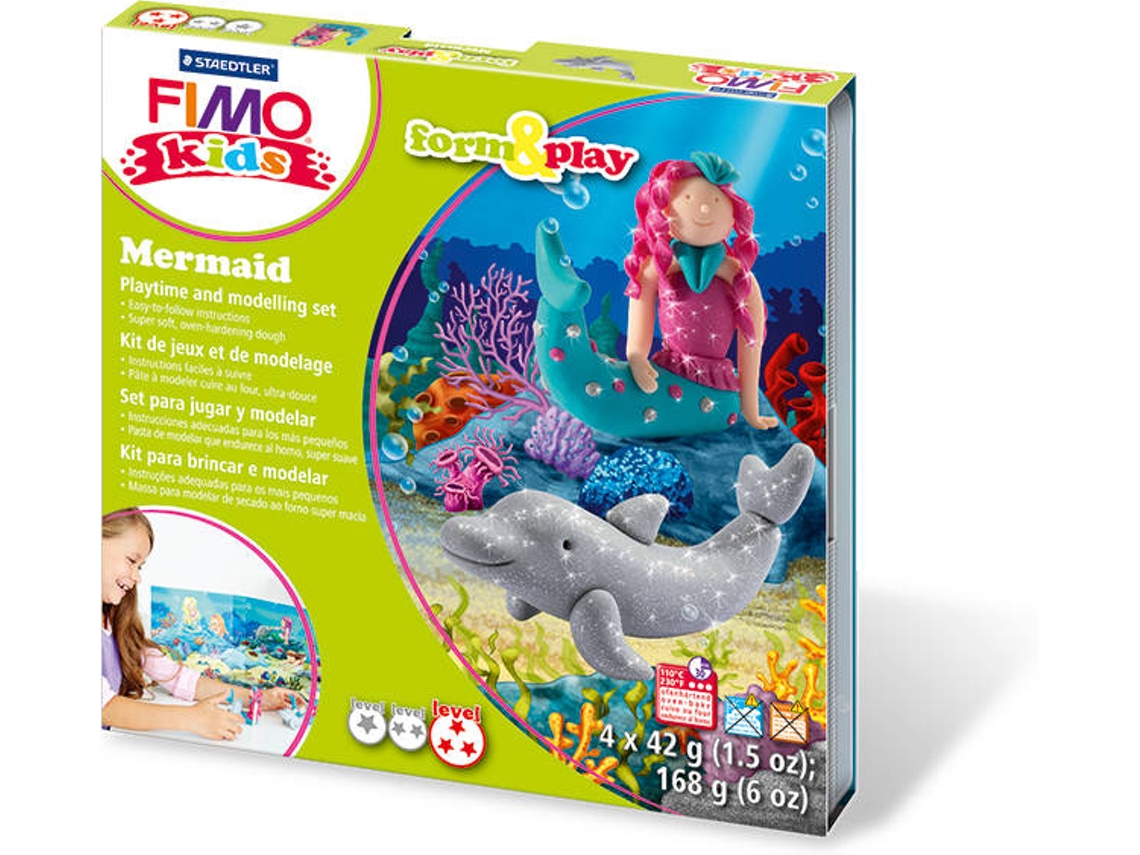 Kit para Brincar e Modelar STAEDTLER FIMO Kids Form & Play "Mermaid ...