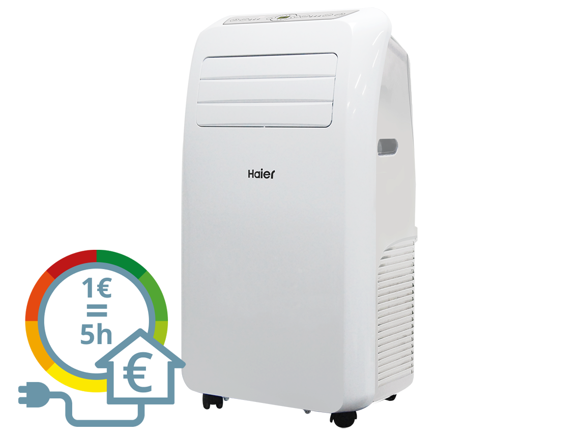 Ar Condicionado Portátil HAIER AM12AA1GAA (24 m² - 12000 BTU - Branco ...