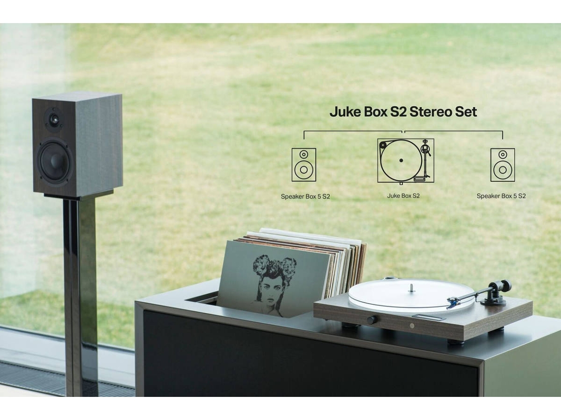 Conjunto Gira-Discos PRO-JECT Jukebox S2 + Box 5 S2 Eucalipto | Worten.pt