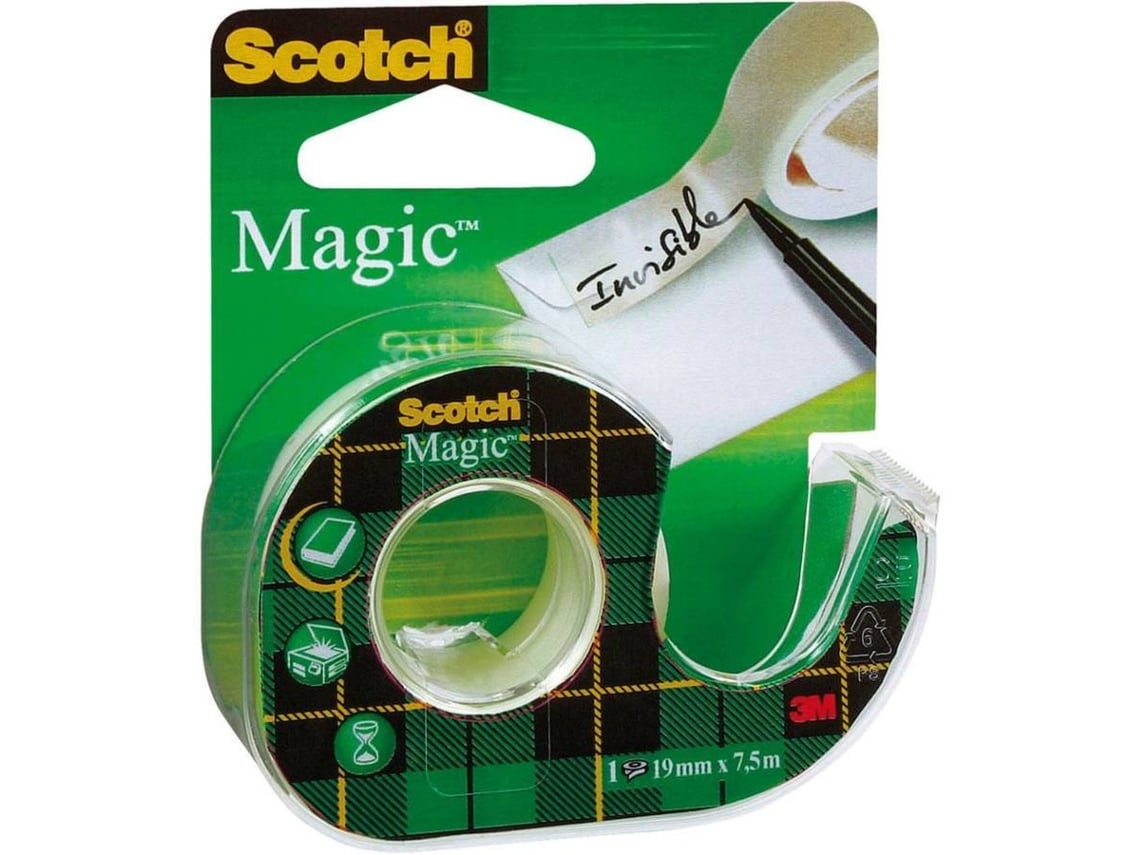 Fita Cola SCOTCH Invisível para Escritório Magic™ Dispensador Manual ...