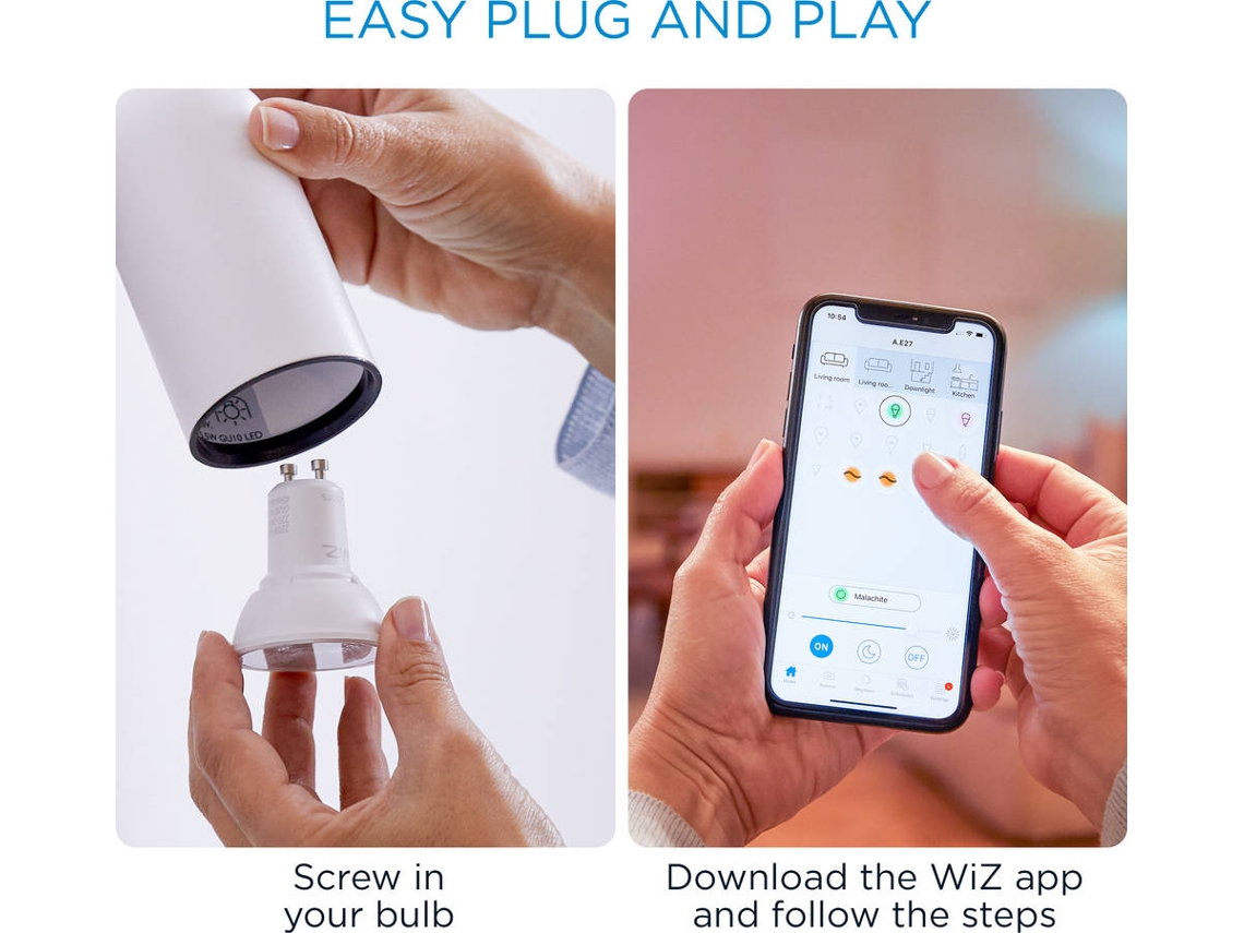 Lâmpada WIZ Wi-Fi BLE 50W GU10 RGB | Worten.pt