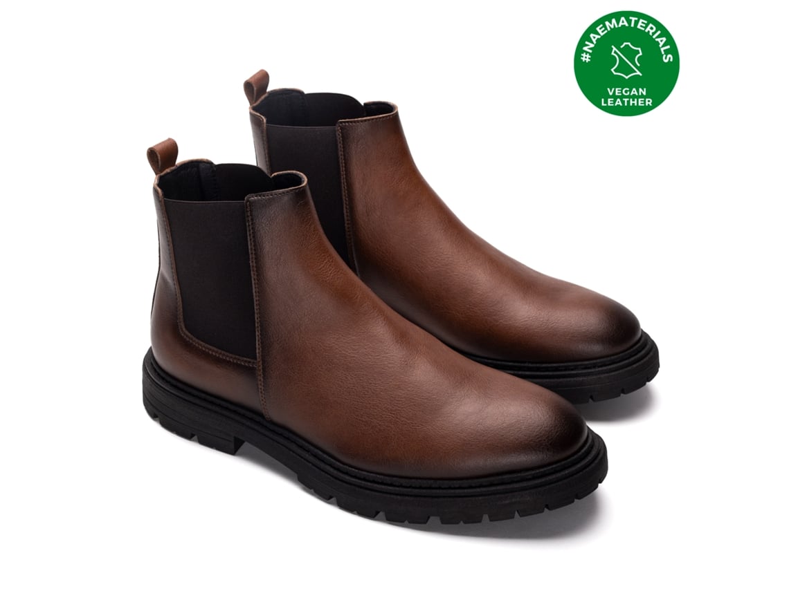 Botas NAE VEGAN SHOES Lukas Homem (Poliuretano - Castanho - 43) | Worten.pt