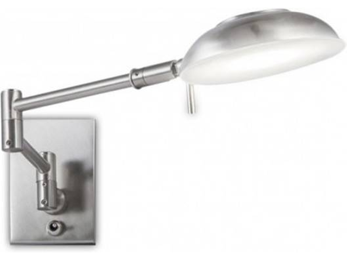 Aplique de Parede ALEMAR Kento LED (5W - Acrílico, Metal - Níquel cetim ...