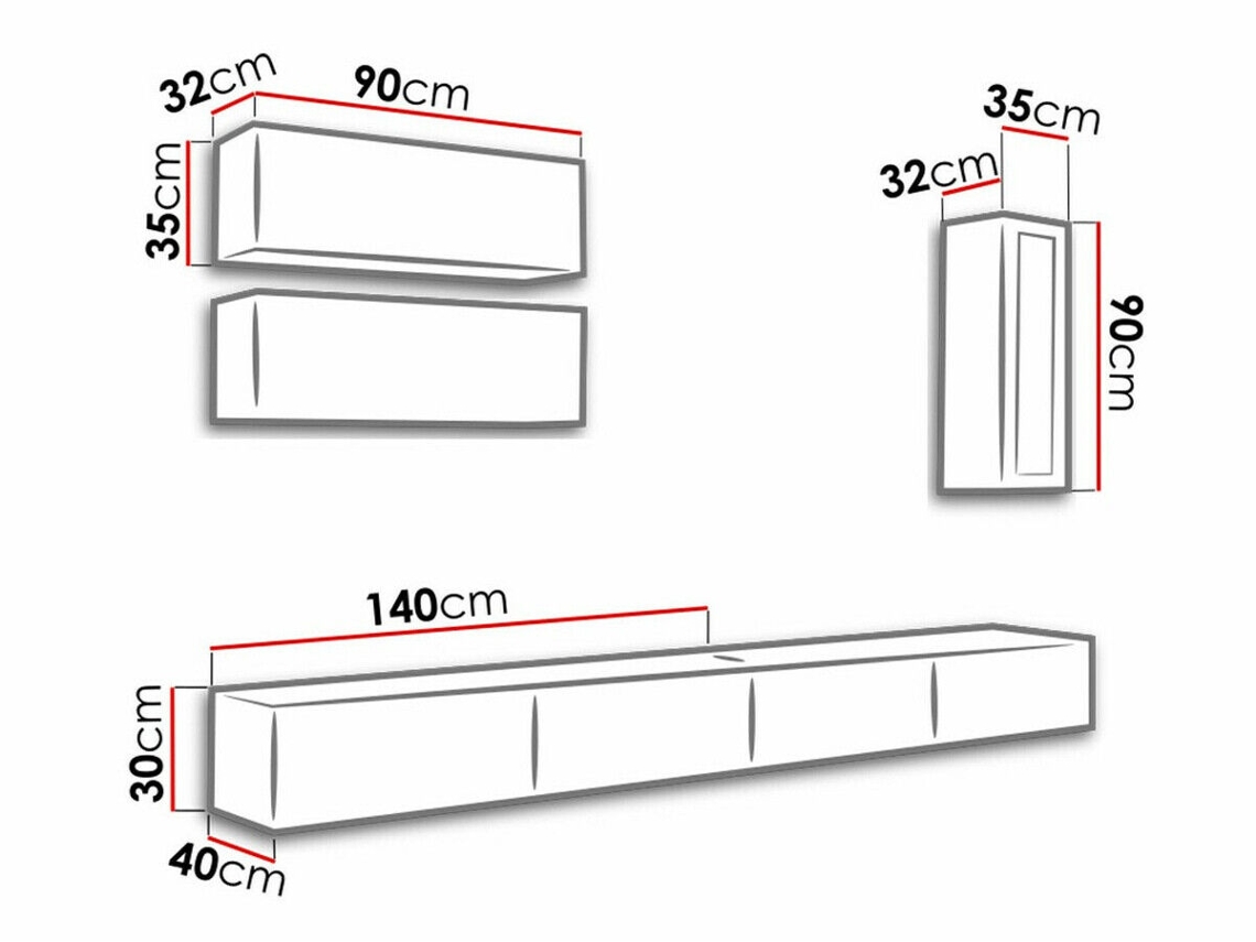 Unidade para Salas de Estar Charlotte A136 MOVEIS.PT Placa de ...