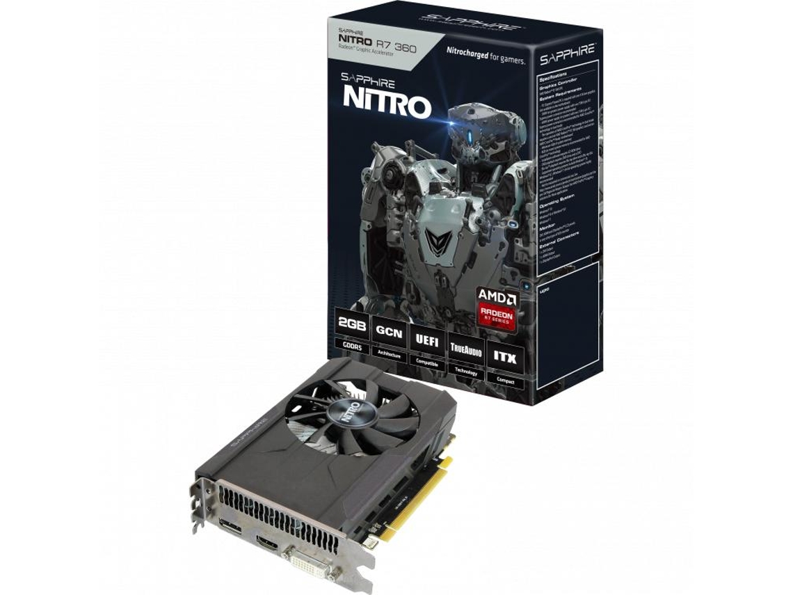 Placa Gráfica SAPPHIRE Radeon R7 360 NITRO OC (AMD - 2 GB DDR5) | Worten.pt