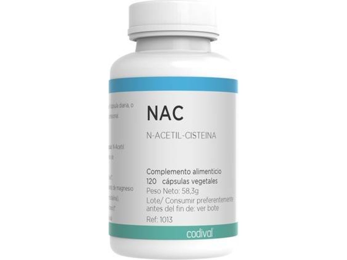 Suplemento Alimentar CODIVAL N-Acetil-Cisteína (120 cápsulas vegetais ...
