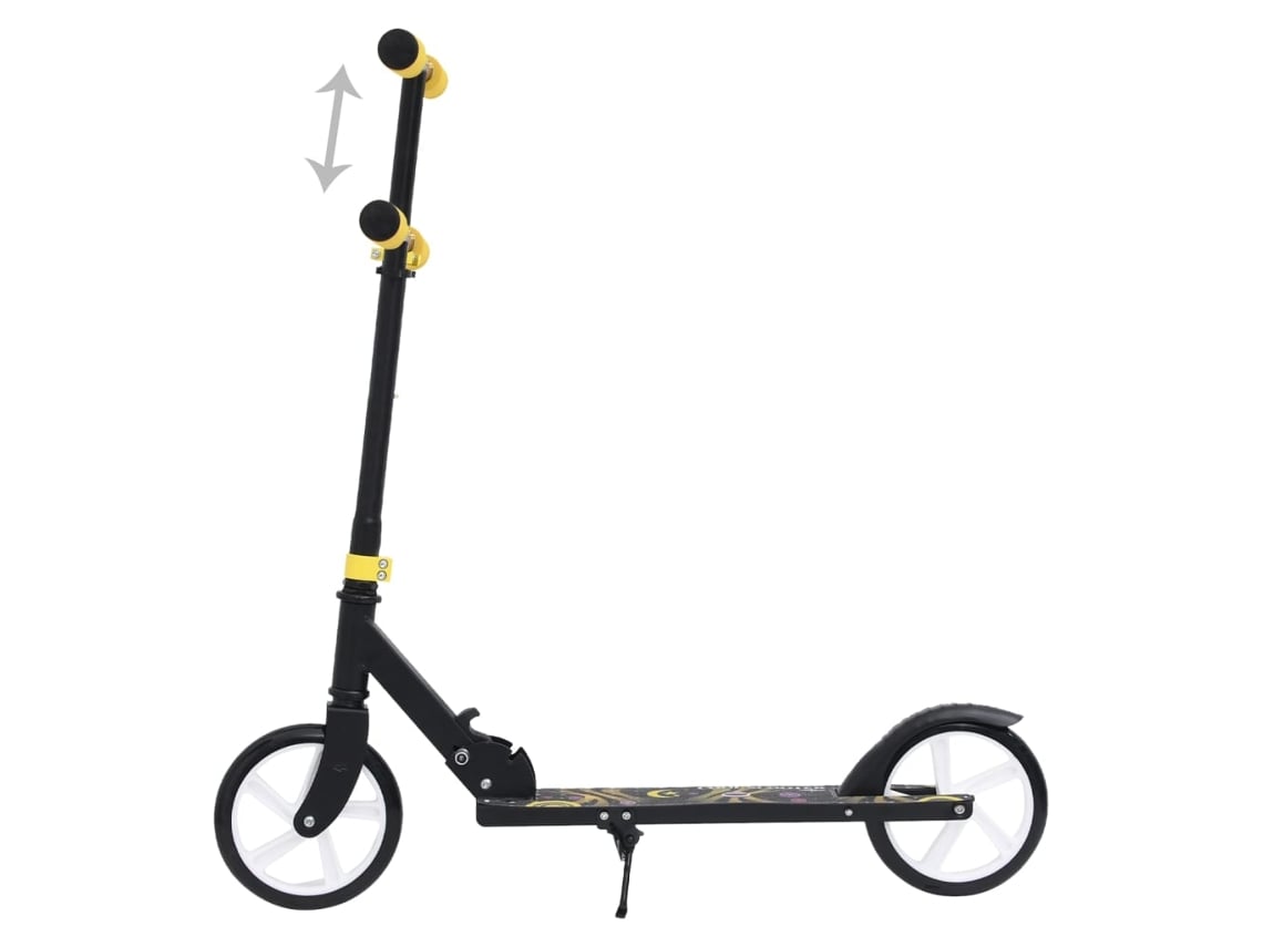 vidaXL Trotinete infantil com 2 rodas guiador ajustável amarelo | Worten.pt