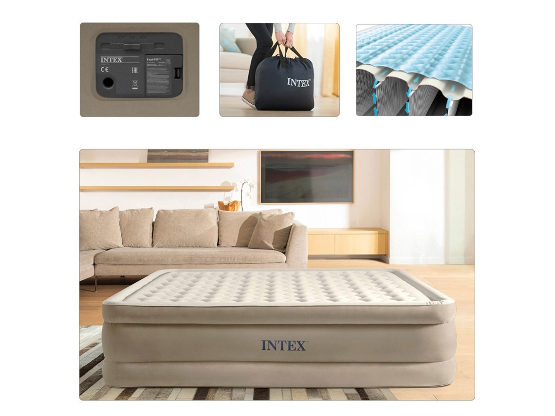 Colchão Insuflável 2 Lugares Ultra Plush com Fiber-Tech INTEX | Worten.pt