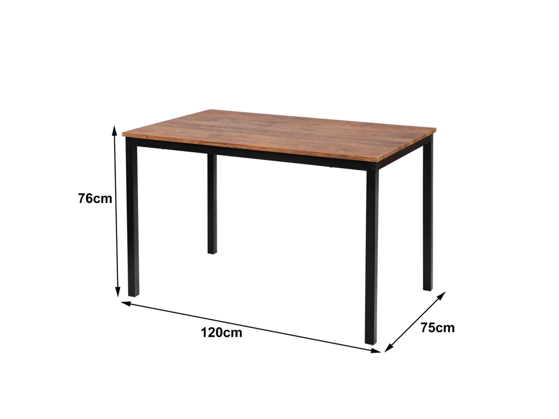 Mesa de Refeição NORDLYS (120 x 75 x 76 cm - Madeira) | Worten.pt