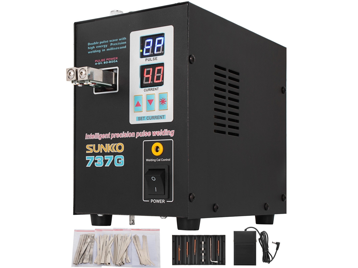 Máquina de Soldadura Do Soldador Do Ponto Da Bateria 737G para 18650 Baterias de Lítio 220V ...