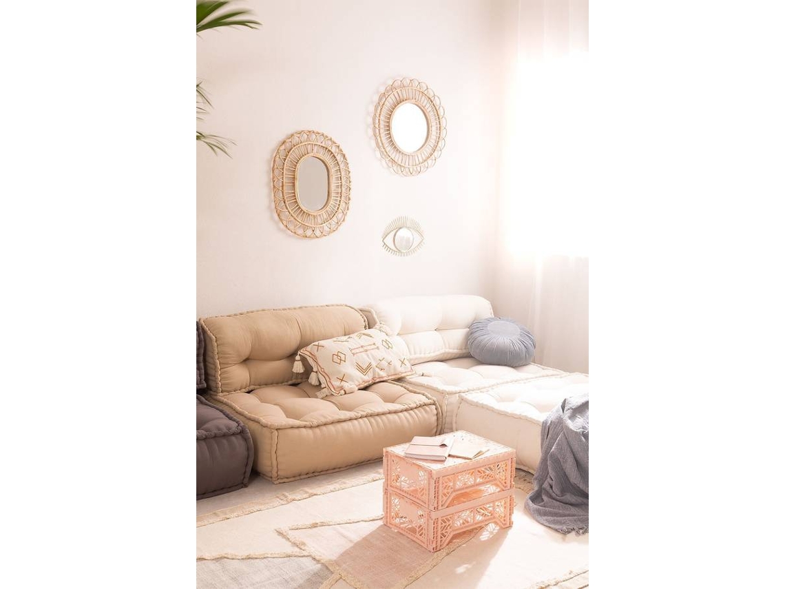 Sofá Modular SKLUM Yebel (Azul - Algodão - 70 x 100 x 100 cm) | Worten.pt