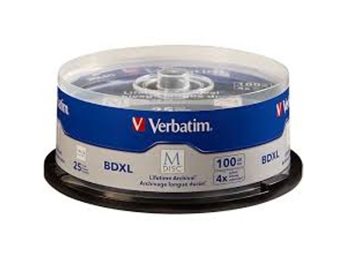 Disco Blu-Ray virgem VERBATIM BDXL 100GB 4X | Worten.pt
