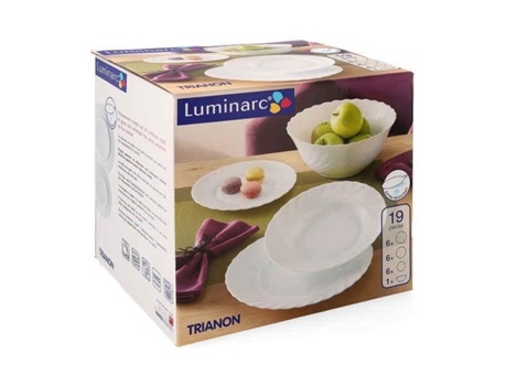 Serviesset Luminarc Trianon Branco Vidro 19 Pcs | Worten.pt
