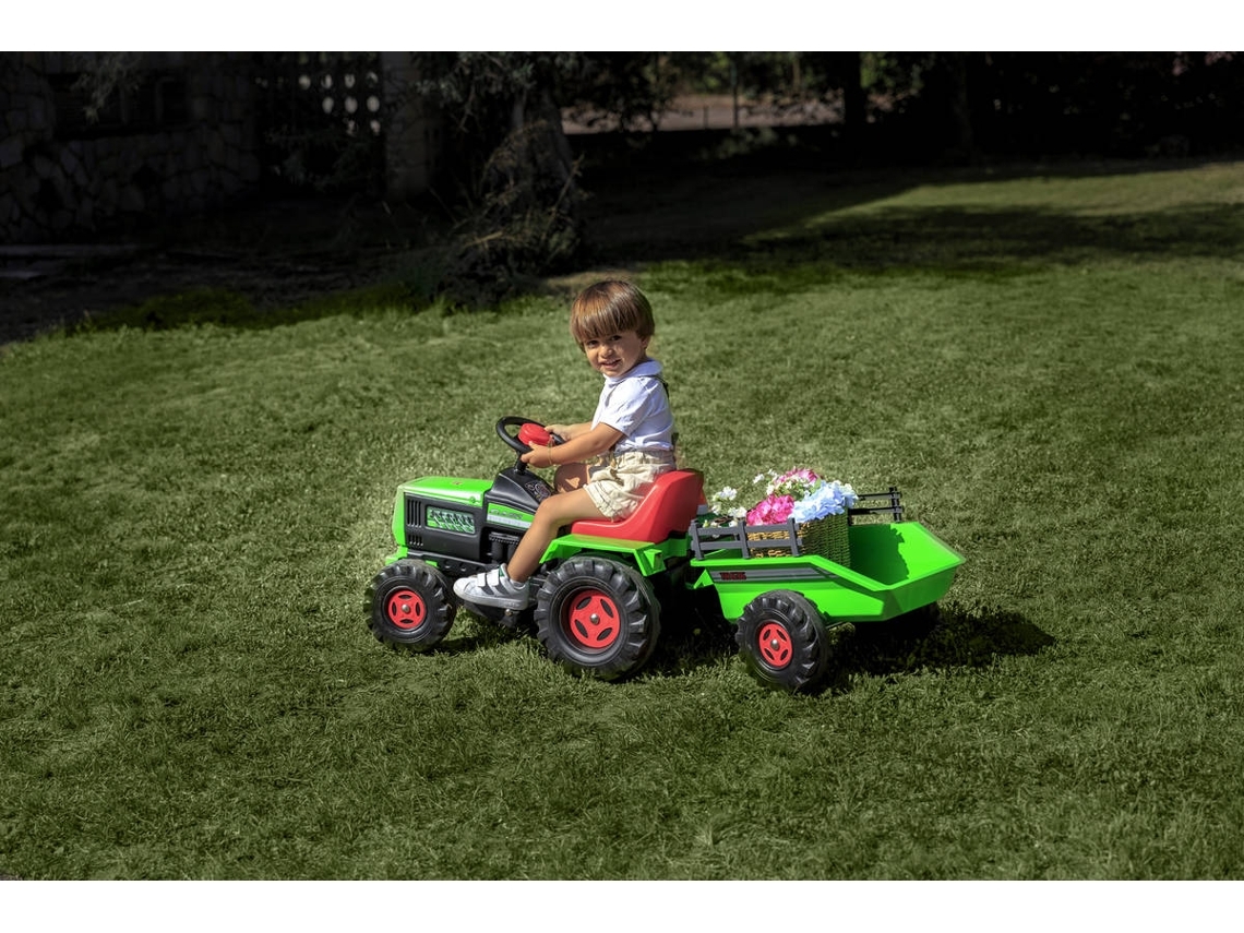 Tractor INJUSA Basic 6V Verde (Idade Mínima: 12 Meses - 136 x 52 x 50 cm) | Worten.pt