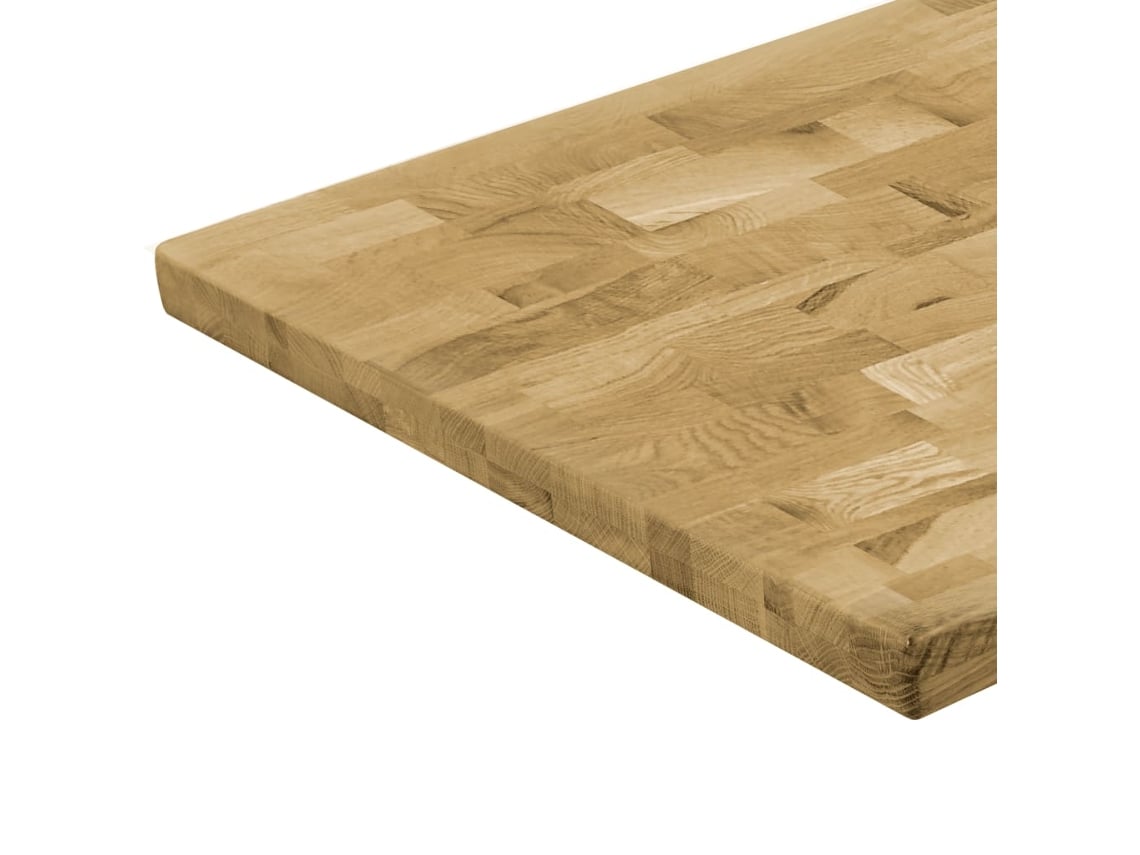 Tampo de Mesa Madeira Carvalho Maciça Retangular 44 Mm 100X60Cm | Worten.pt