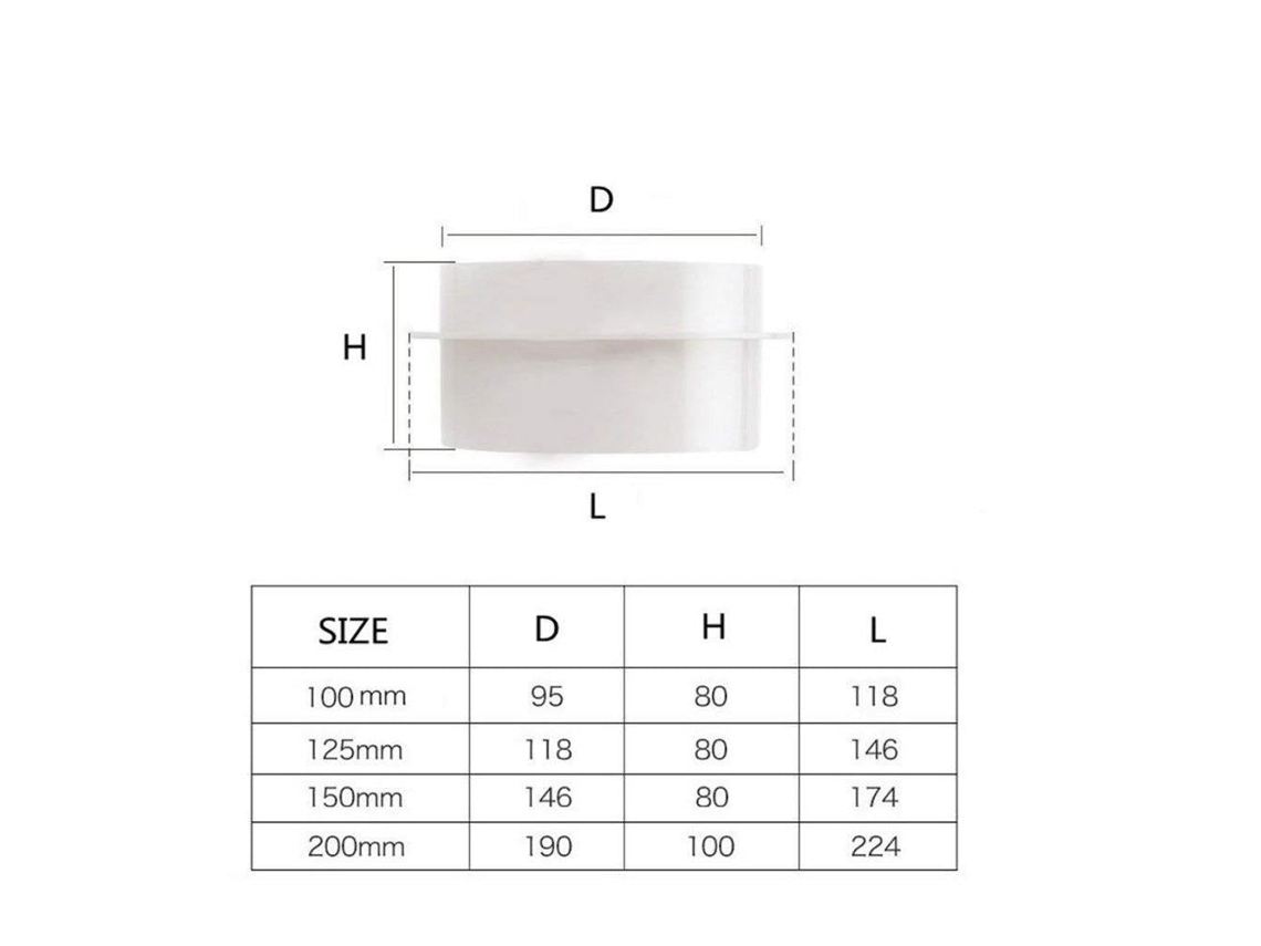 Amortecedor Bloqueador de Tiragem Válvula de Retenção de Ventilação ...