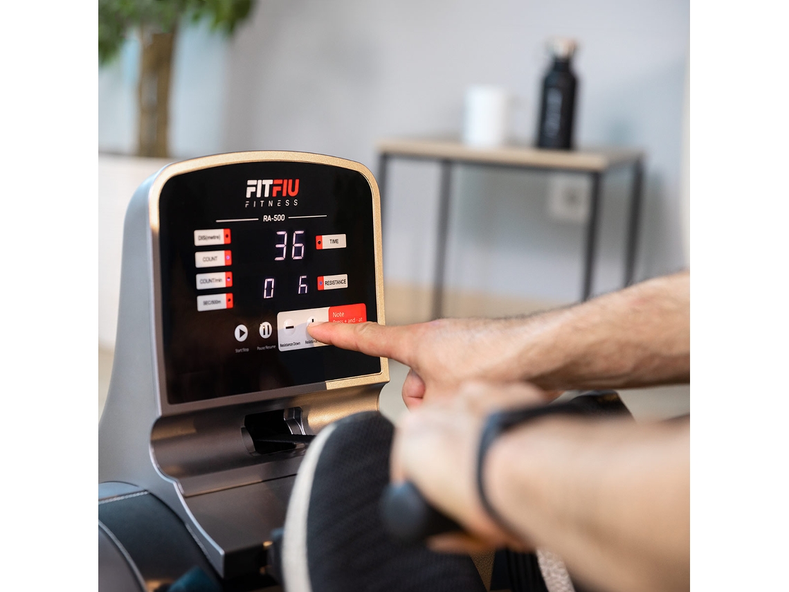 Máquina de Remo Dobrável Ra-500 com Resistência Magnética Ecrã Led e ...