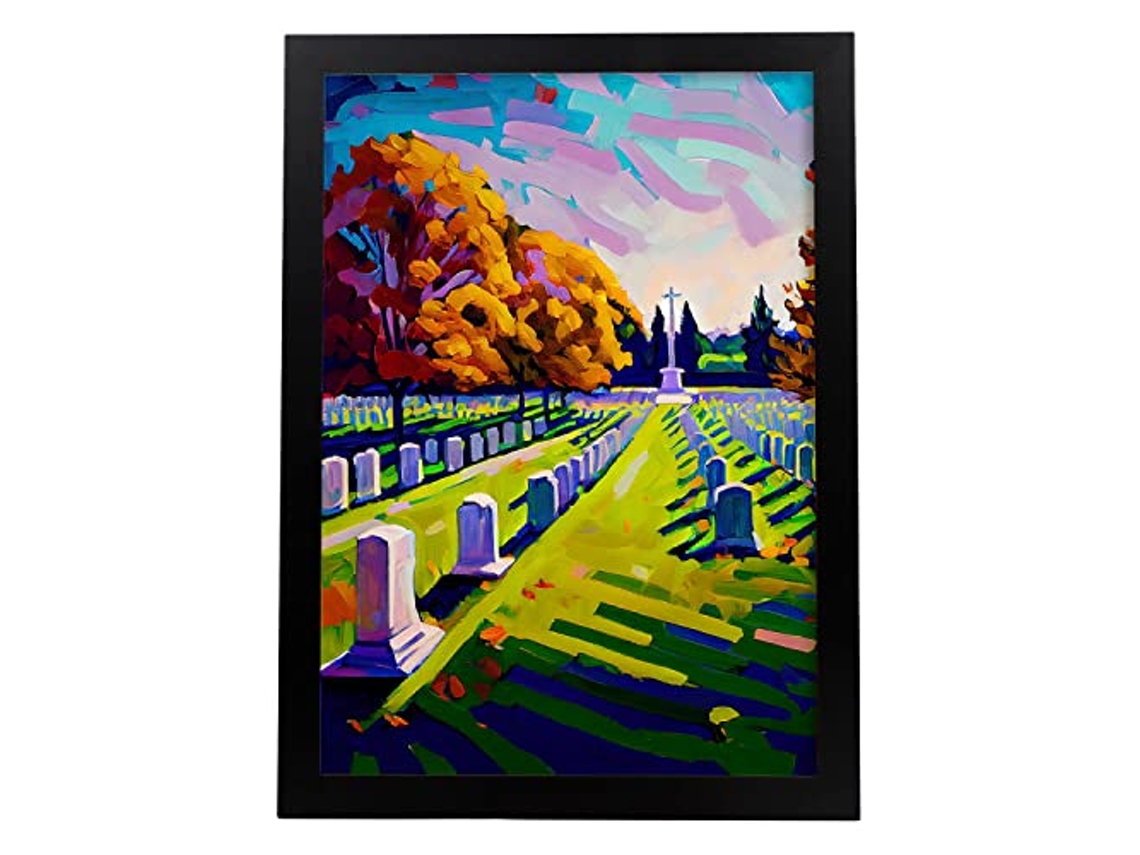 NACNIC Arlington Cemetery Poster Em Estilo De Tinta A Óleo Ilustrações ...