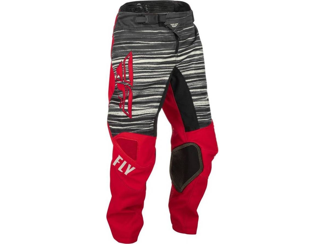 Calças para Criança FLY RACING Kinetic Wave Vermelho, Cinzento para BTT ...