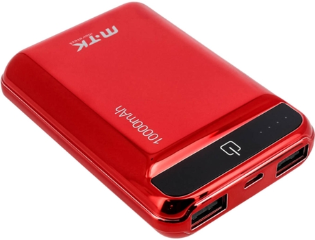 Powerbank MTK PBANK-K3632-RD (10000 mAh - 2 USB - Vermelho) | Worten.pt