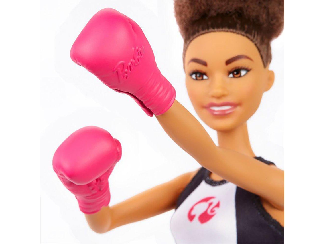Barbie Boxer Quer Ser Pulso Morena com Luvas a Partir de Boxe Rosa ...