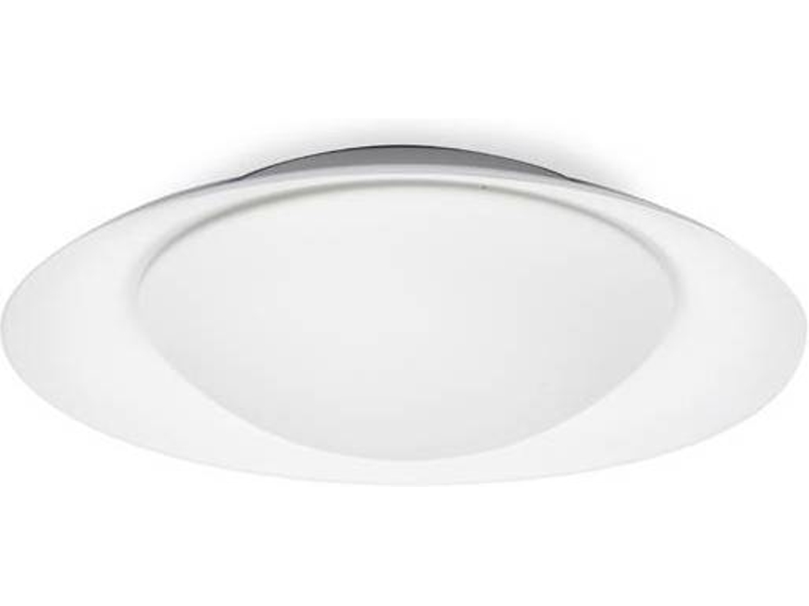 Plafon FARO BARCELONA Side (Branco - LED - 20 W - Cristal Opala ...