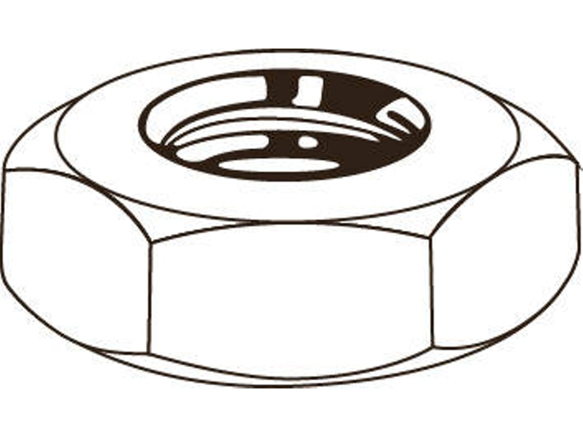 Porca sextavada CHEMITOOL FASTENERS din 439b zincado branco m10 ...