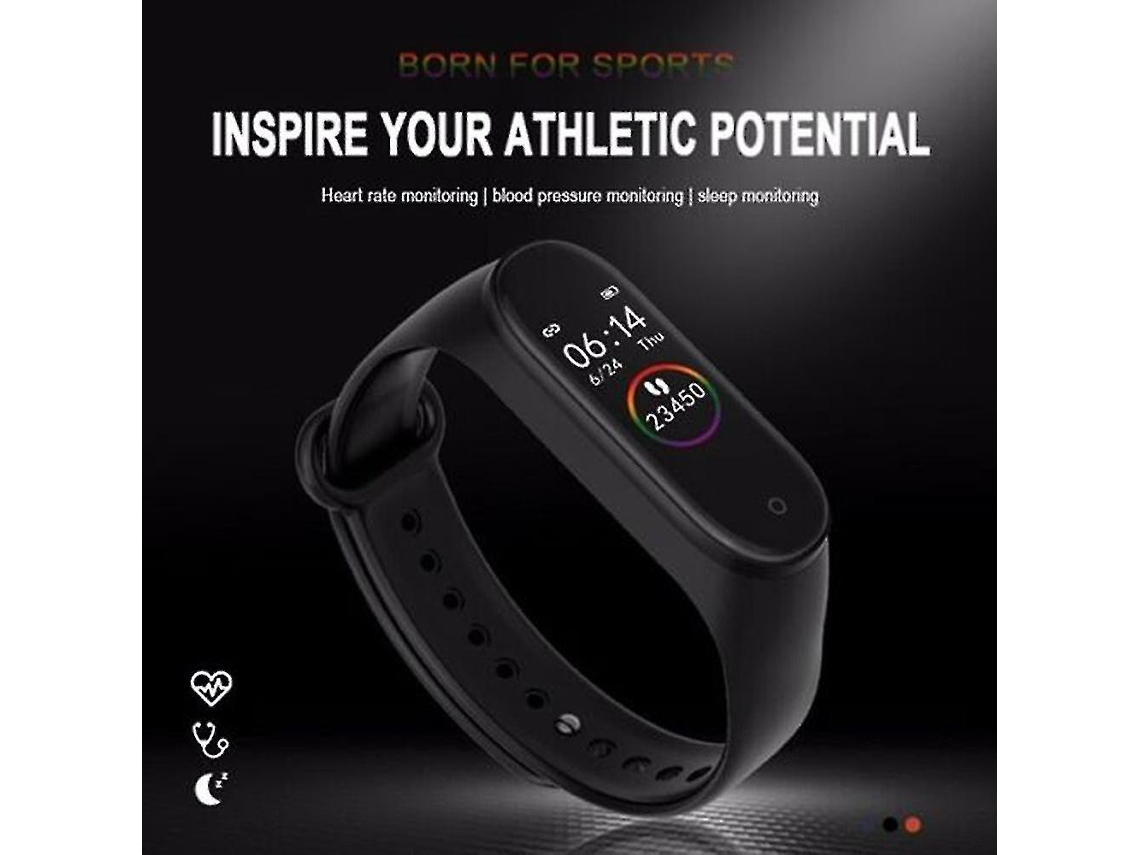 Smartwatch M4 Ritmo cardíaco Fitness Tracker Pedómetro e Pressão ...