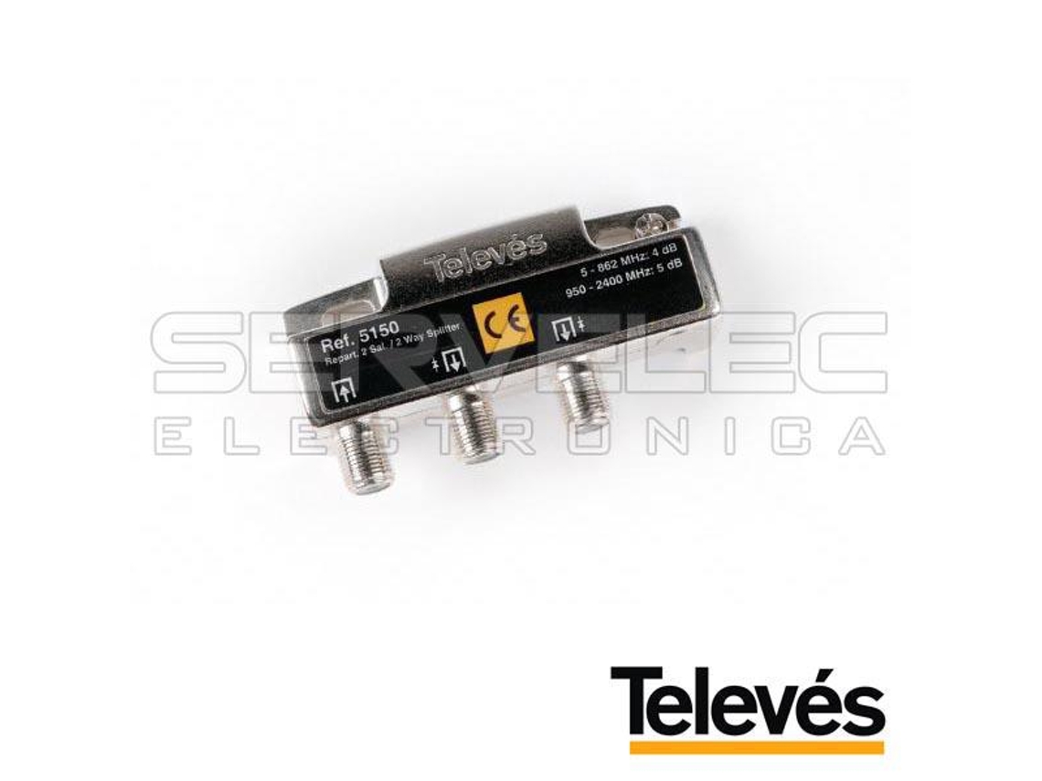 Repartidor De Antena 2 Saídas 5-2400Mhz "F" 4Db Dc Televés | Worten.pt
