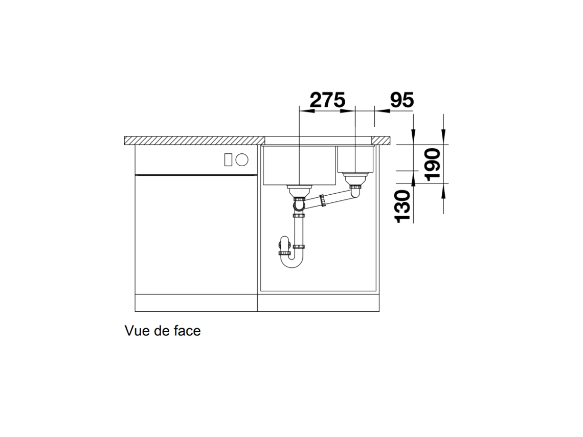 Lava-Loiça BLANCO Embutido 56 cm Preto 525986 | Worten.pt