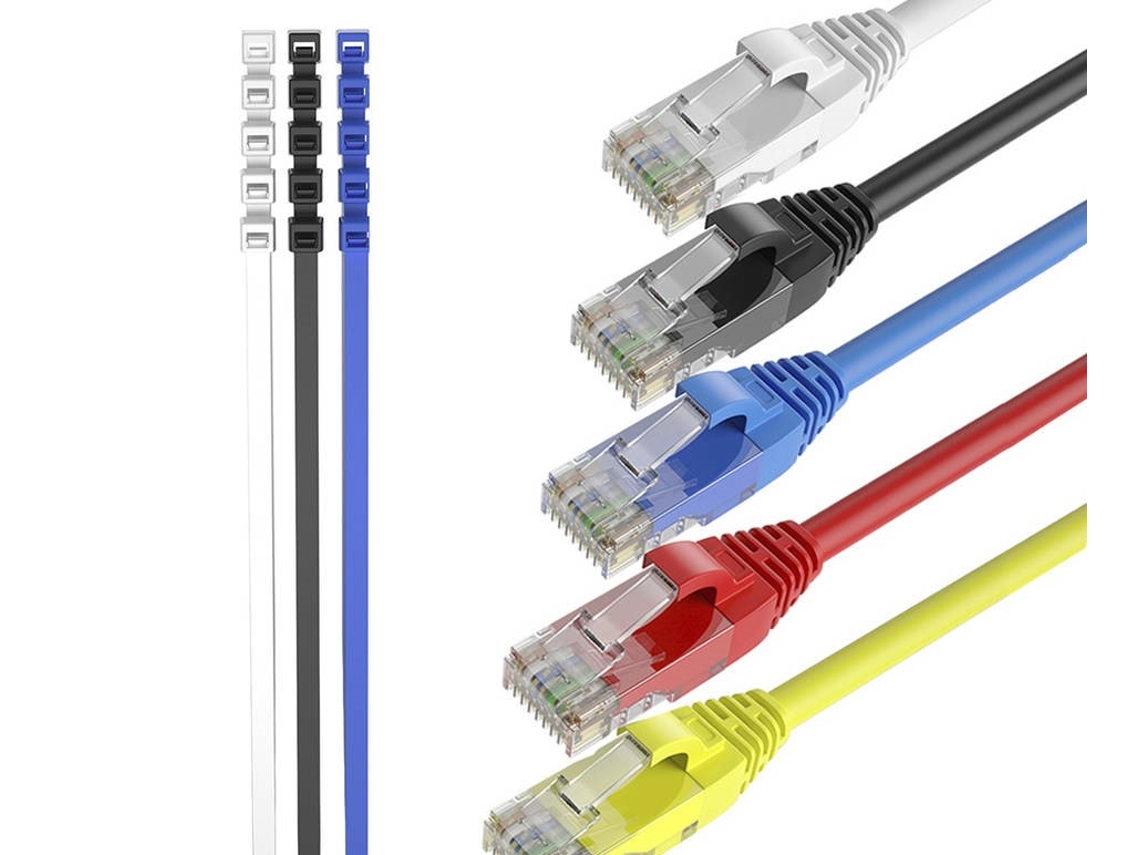 Conjunto 5 Cabos de Rede MAX CONNECTION MC0001 (RJ45 - 0.5 m - Multicor ...