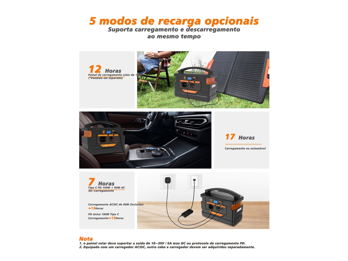 Powerbank NOVOO RPS1000 - 1000W 1100Wh Carregador Portátil | Worten.pt