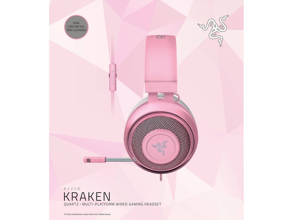 Auscultadores Gaming com Fio RAZER Kraken (Over Ear - Multiplataforma ...
