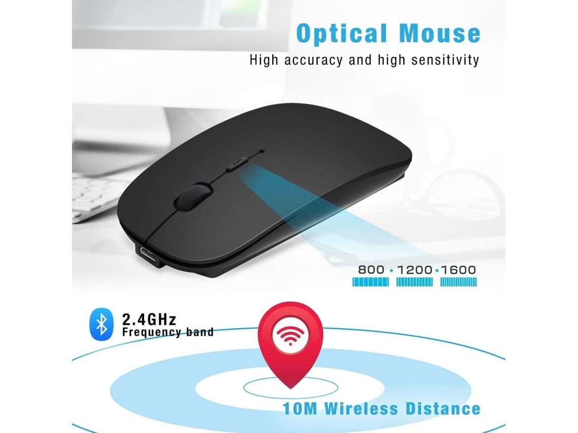 Mouse Bluetooth Para Laptop/Ipad/Iphone/Mac (Ios13.1.2 E Superior)/Pc ...