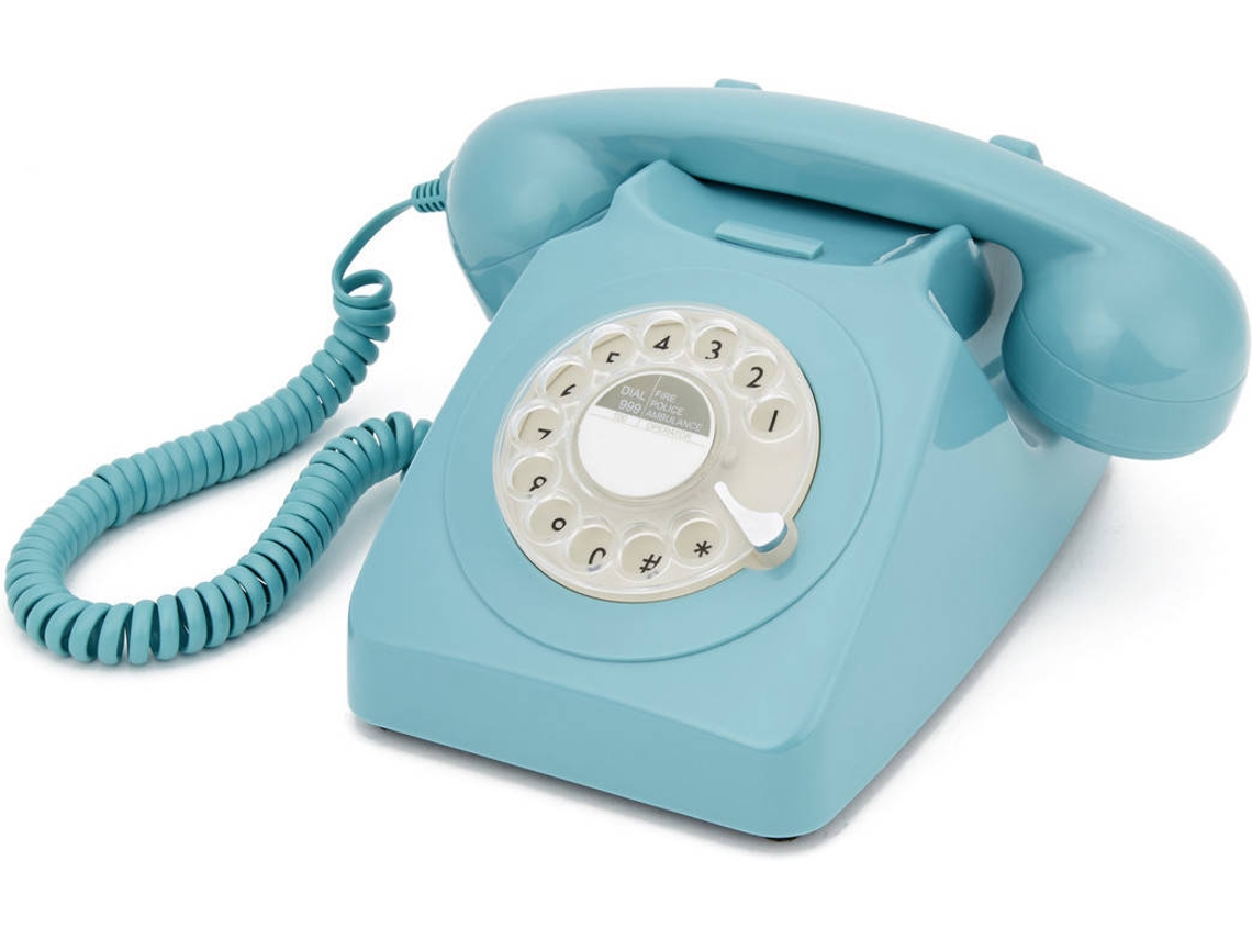 Telefone Fixo GPO 746 Retro Disco Azul | Worten.pt